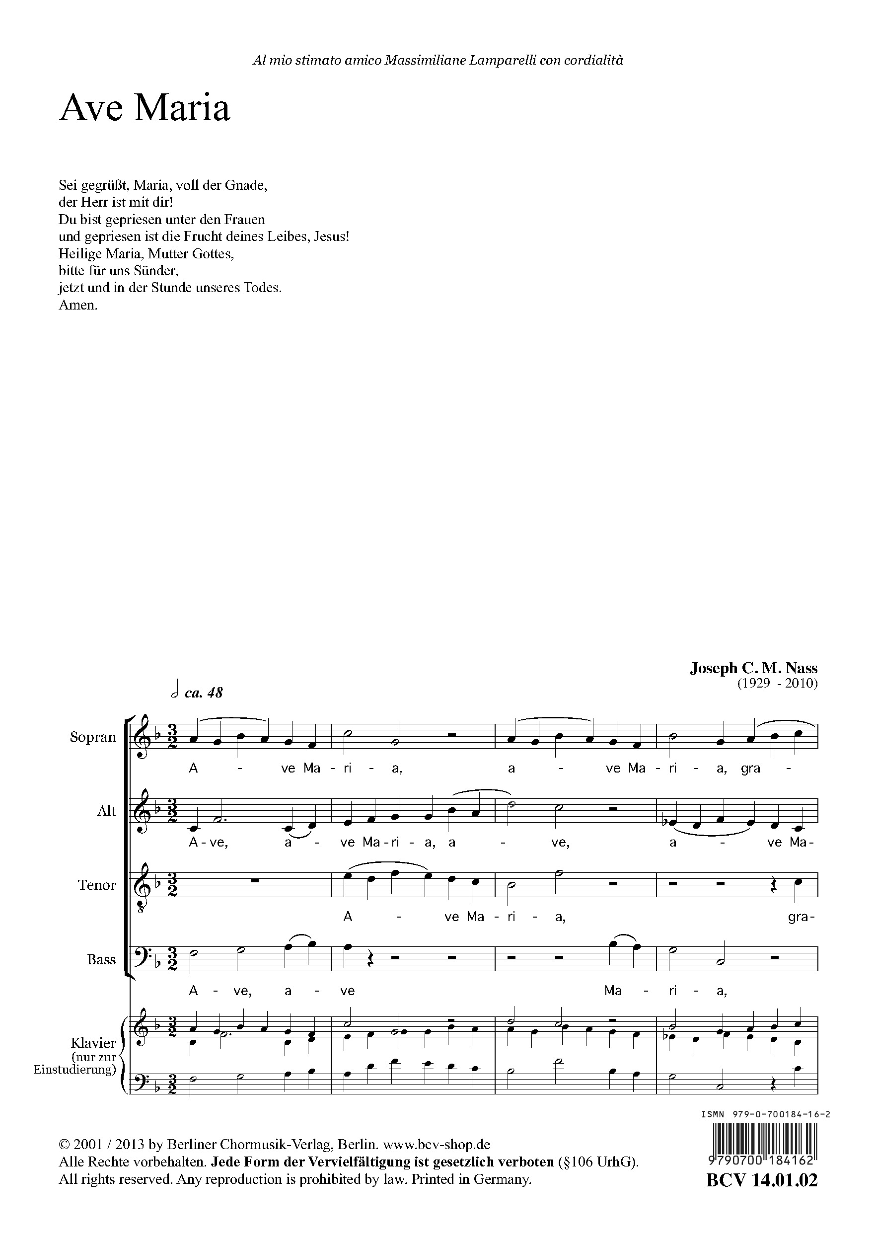 Ave Maria - Edition Sonat-Verlag