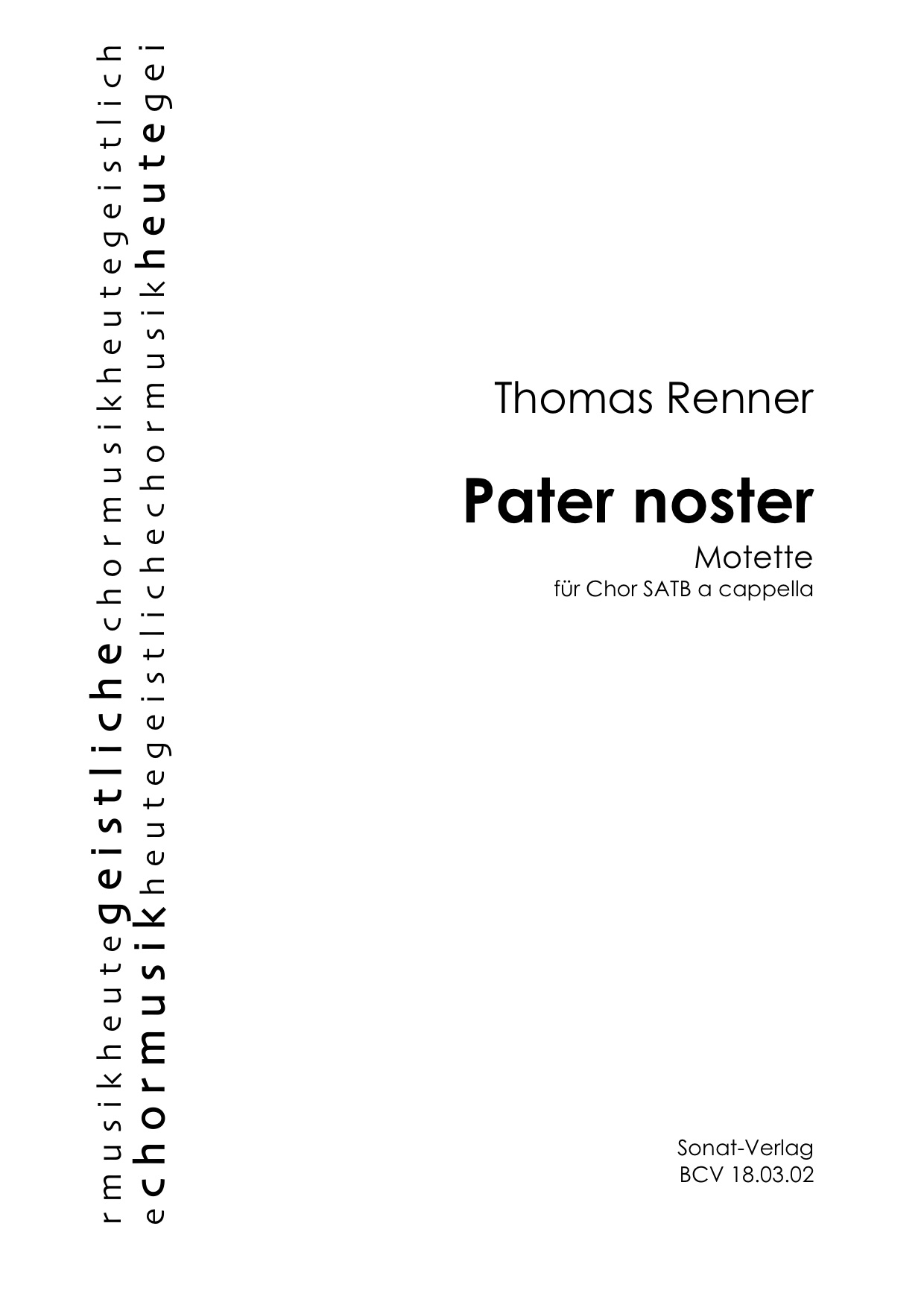Pater noster - Edition Sonat-Verlag