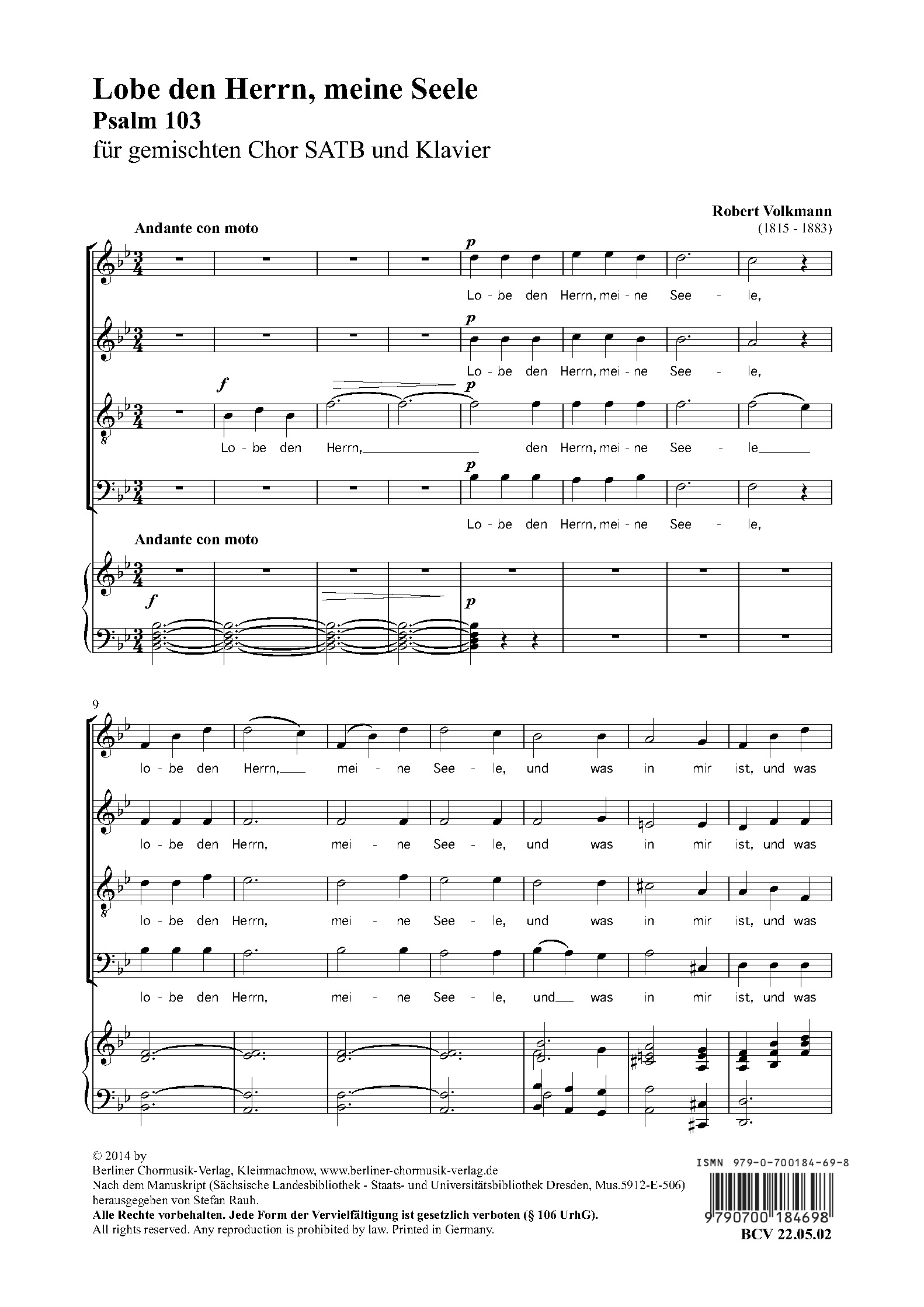 Lobe den Herrn, meine Seele - Edition Sonat-Verlag