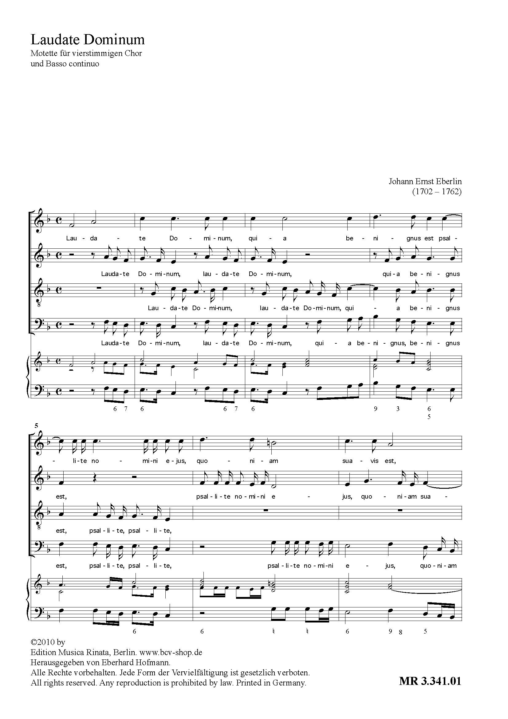 Laudate Dominum (Part) - Edition Sonat-Verlag