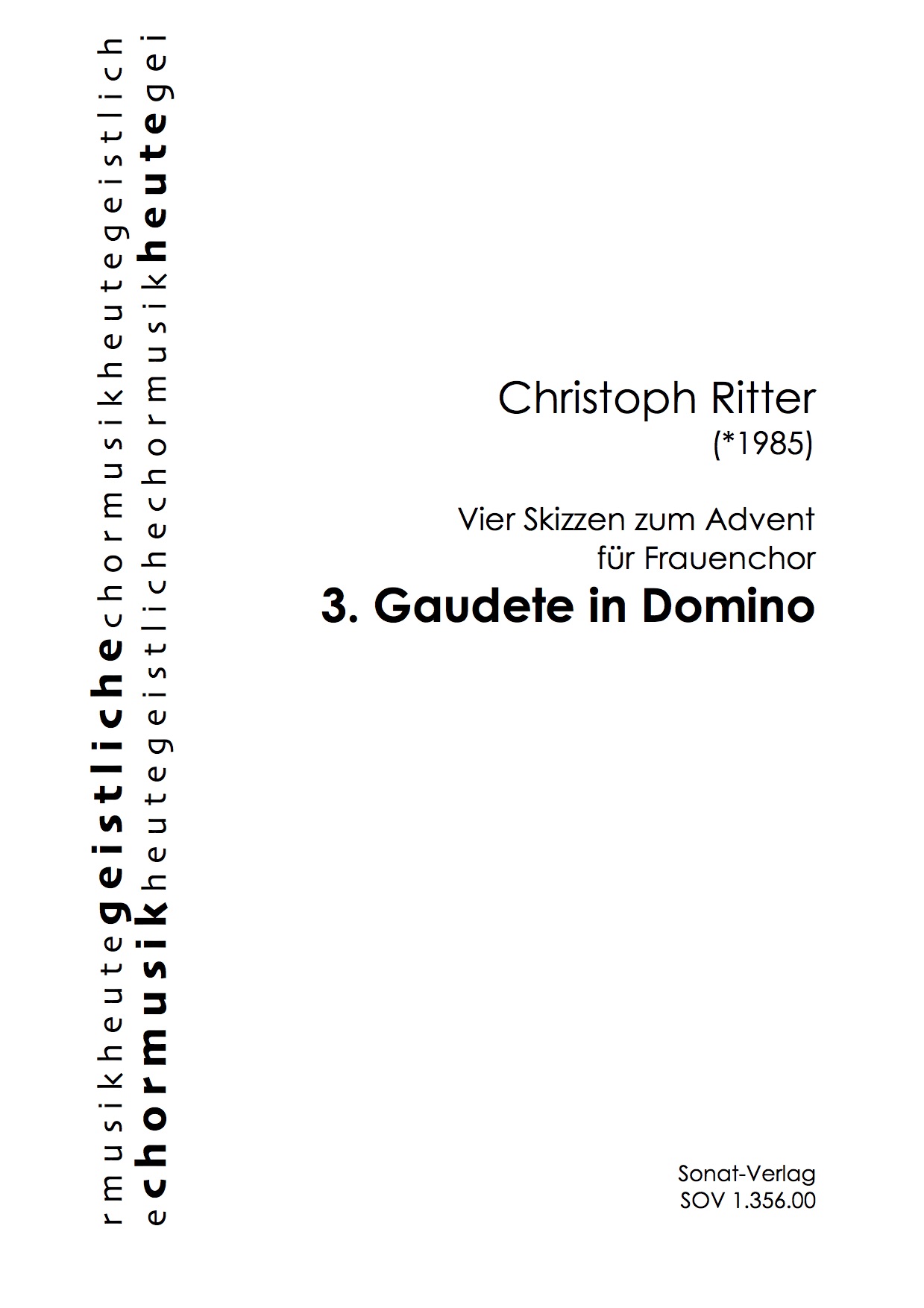 Ritter, Advent, Frauenchor, Gaudete - Edition Sonat-Verlag
